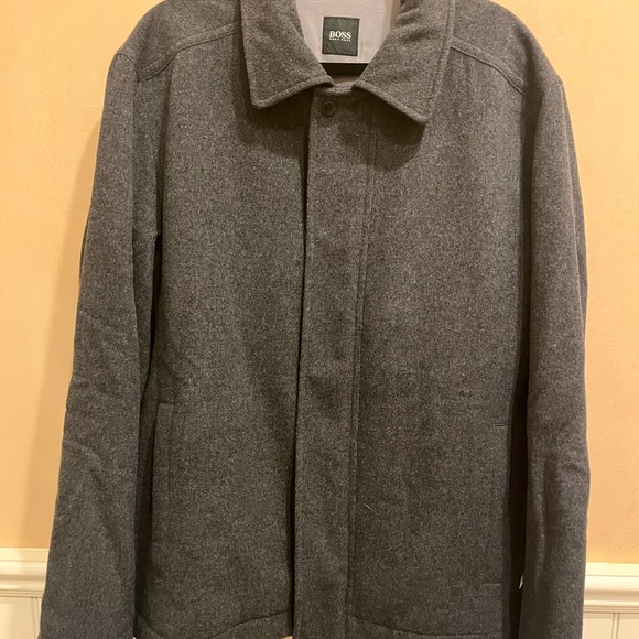 Hugo Boss | Jackets & Coats | Mens Hugo Boss Grey Pea Coat | Poshmark